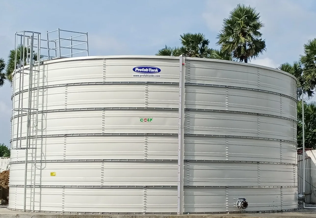 Blue Glass Fused Steel Tank - 15000L to 1800000L Capacity