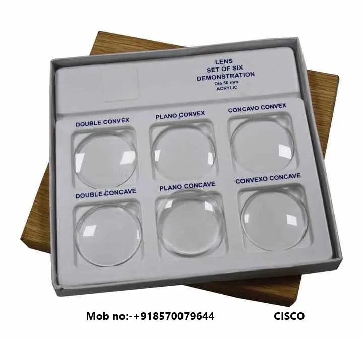Set of Six Highly Polished Clear Acrylic Lenses for Optics ...