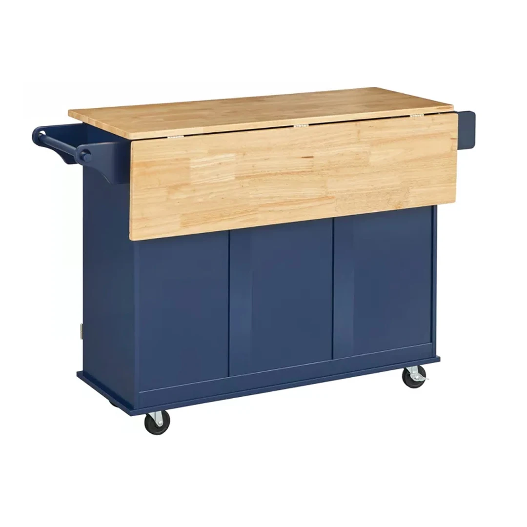Kitchen Cart Solid Teak Wood Blue Finish Listu - Buy Home Furniture ...