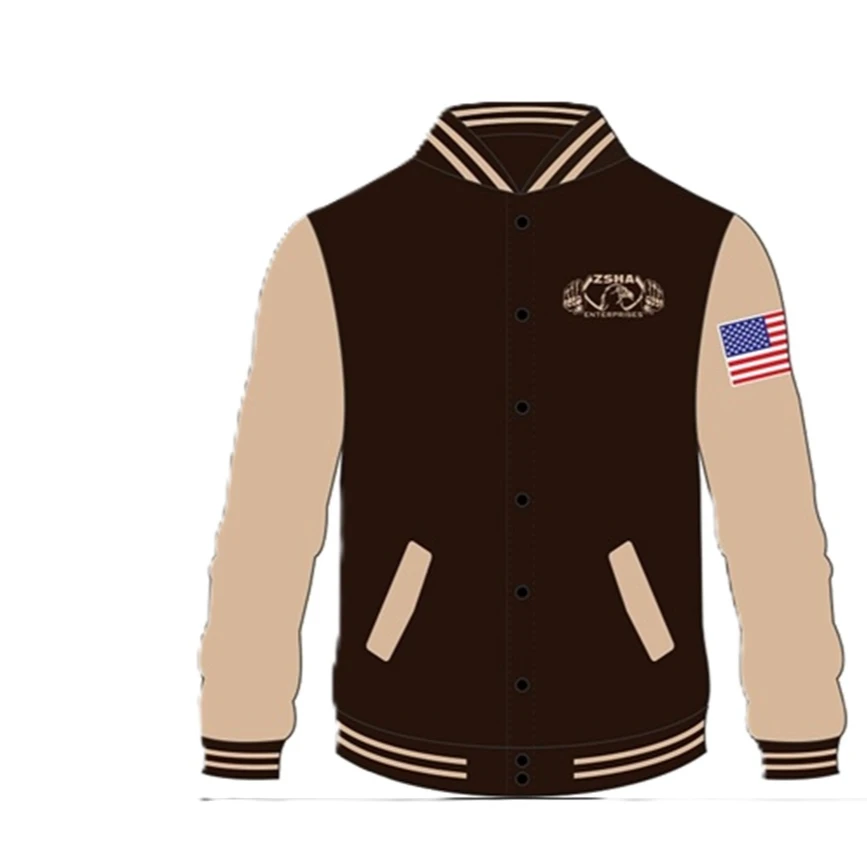 Varsity College Letterman Jacket Customize Logo Embroidery Body Sleeve ...