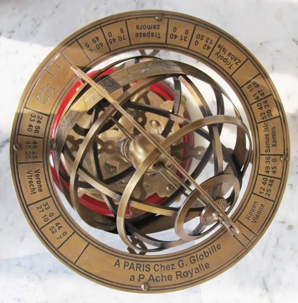 Antique Finish Solid Brass Zodiac Globe Sphere Armillary 43 Cm/compass ...