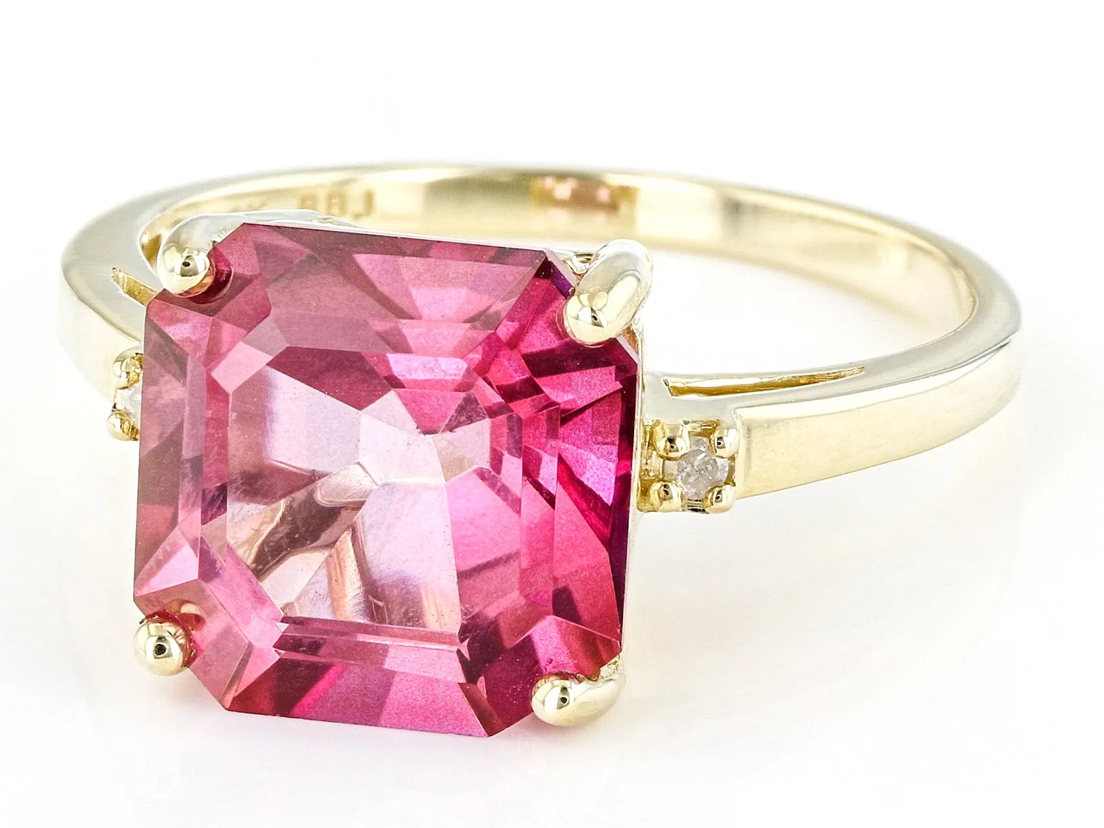 Rosy Radiance: Pink Topaz 10k Yellow Gold Ring | Elegant Fine Jewelry ...
