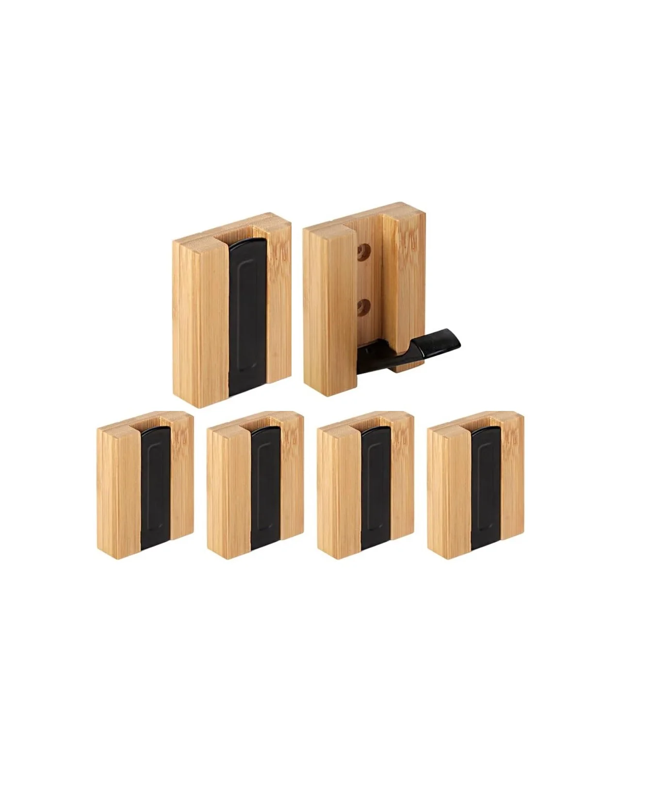Wooden Wall Hooks Mounted Single Organizer Hook Rack Folding Wood Wall ...