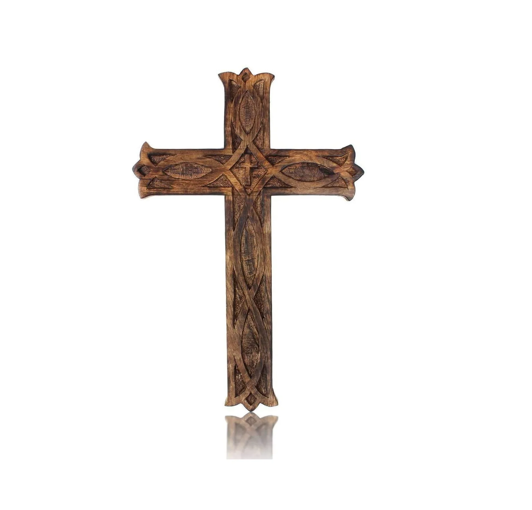 Wooden Religious Catholic Crucifix Cross Wall Hanging 18 X 12 Inches ...