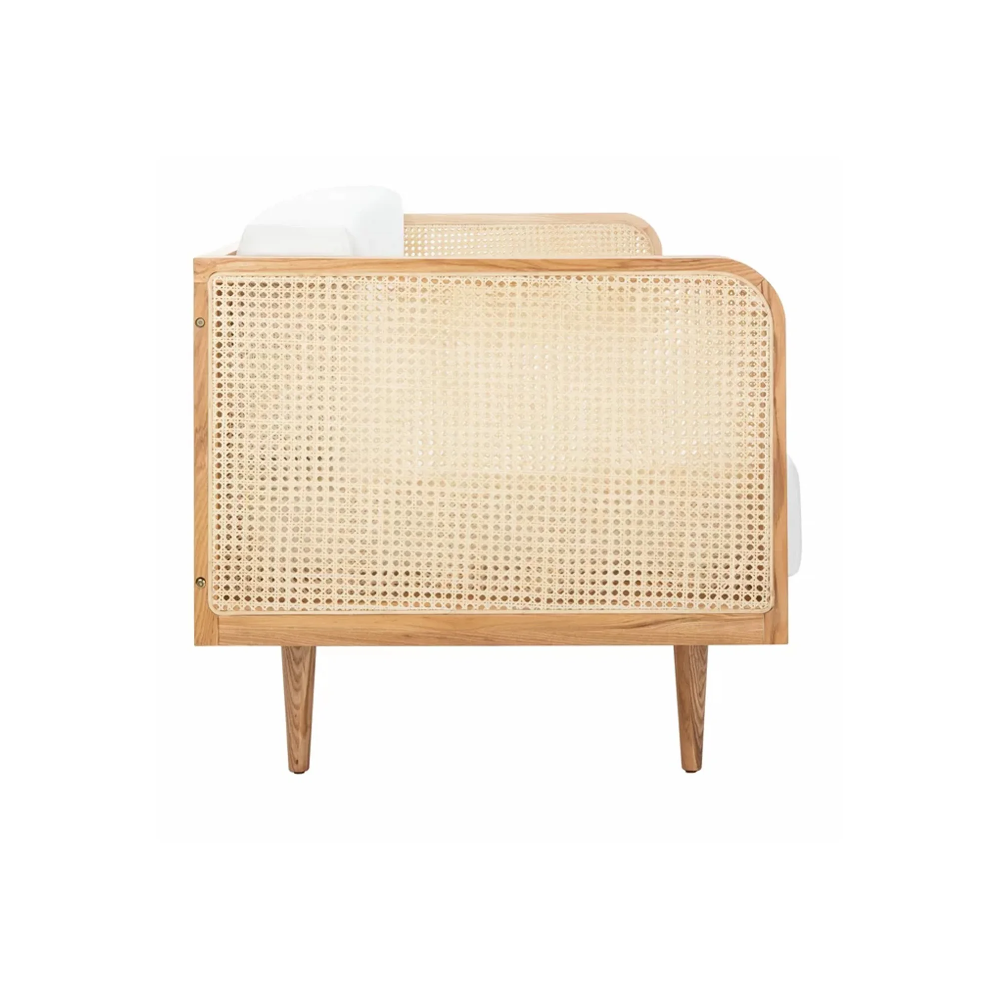 Outdoor Natural Rattan 3-Seater Sofa - Teak Wood Yonna