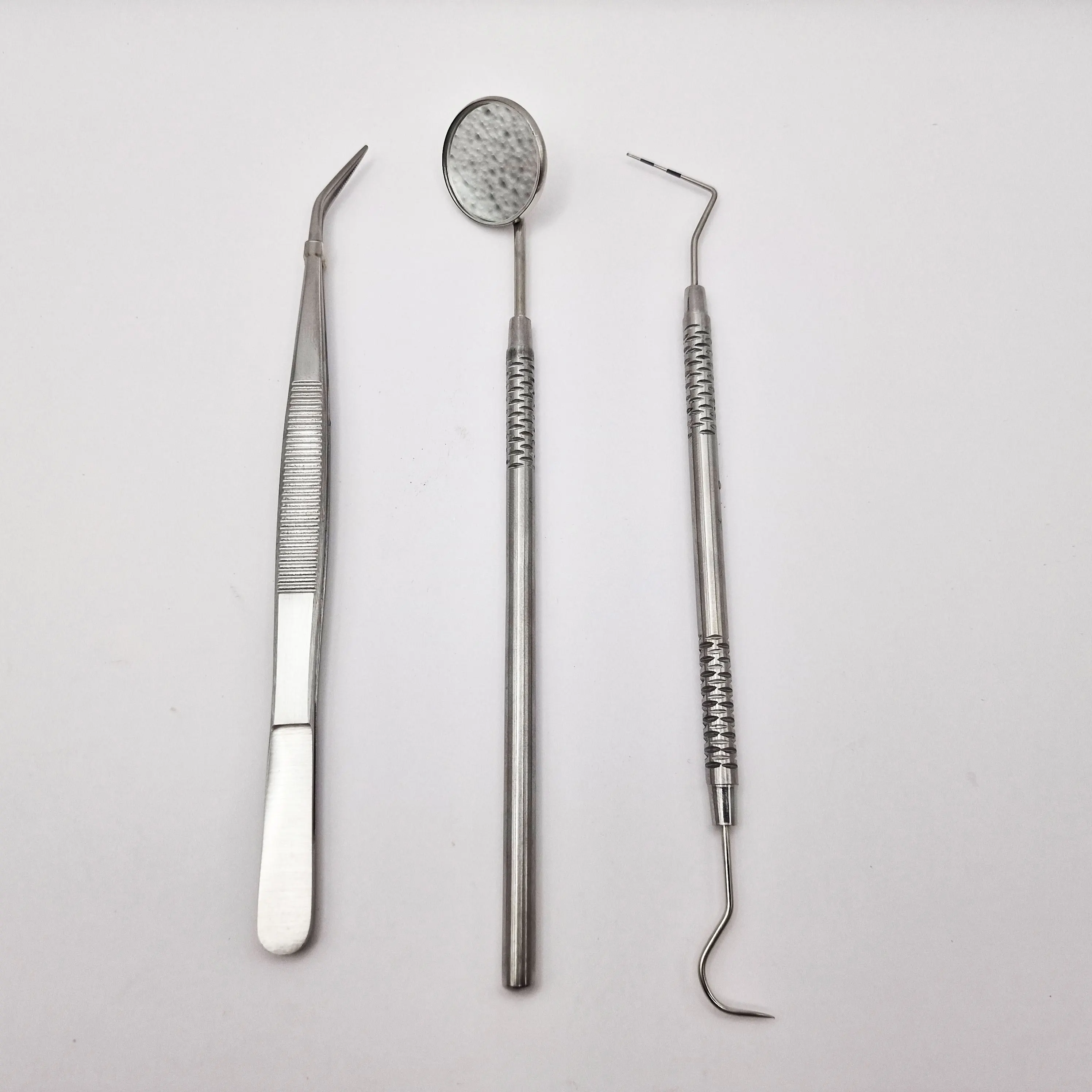 Complete Basic Dental Examination Kit with Mirror Tweezers Probe ...