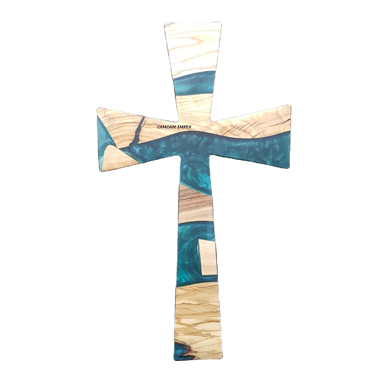 Handmade Resin And Wood Christ Wall Hanging Cross For Evil Eye ...