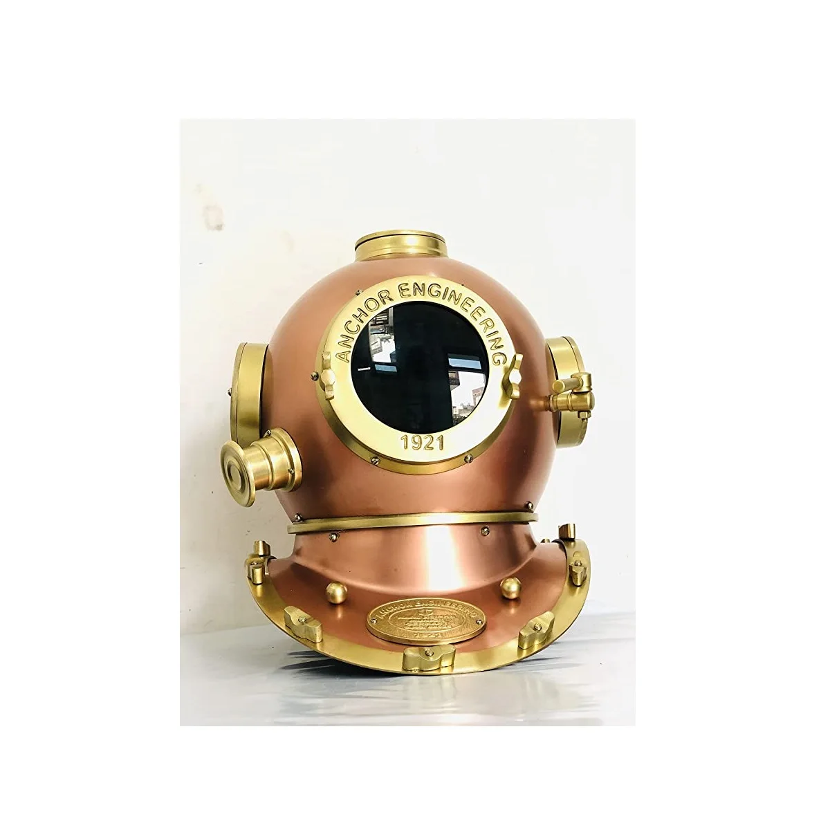 Antique Brass Scuba Deep Diving Divers Helmet Mark V Us Navy Vintage ...