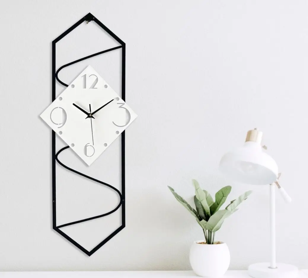 Rectangular Wall Clock Modern For Unique Vertical Wall Clock Vector ...