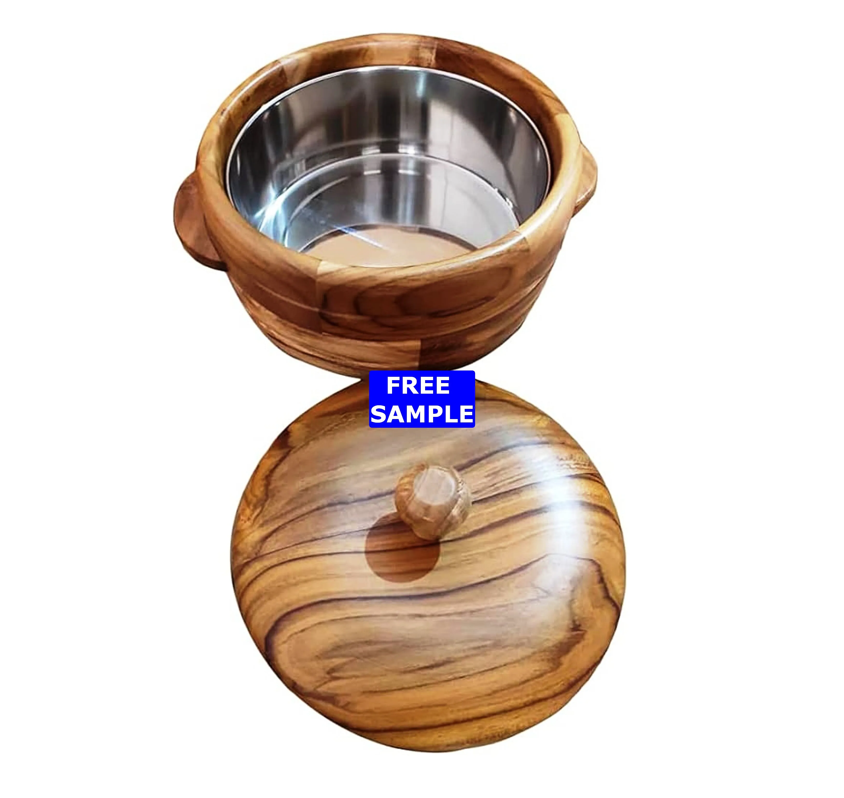 Wood Chapati Paratha Box Wooden Roti Box Dabba Striped Casserole 1 5 ...