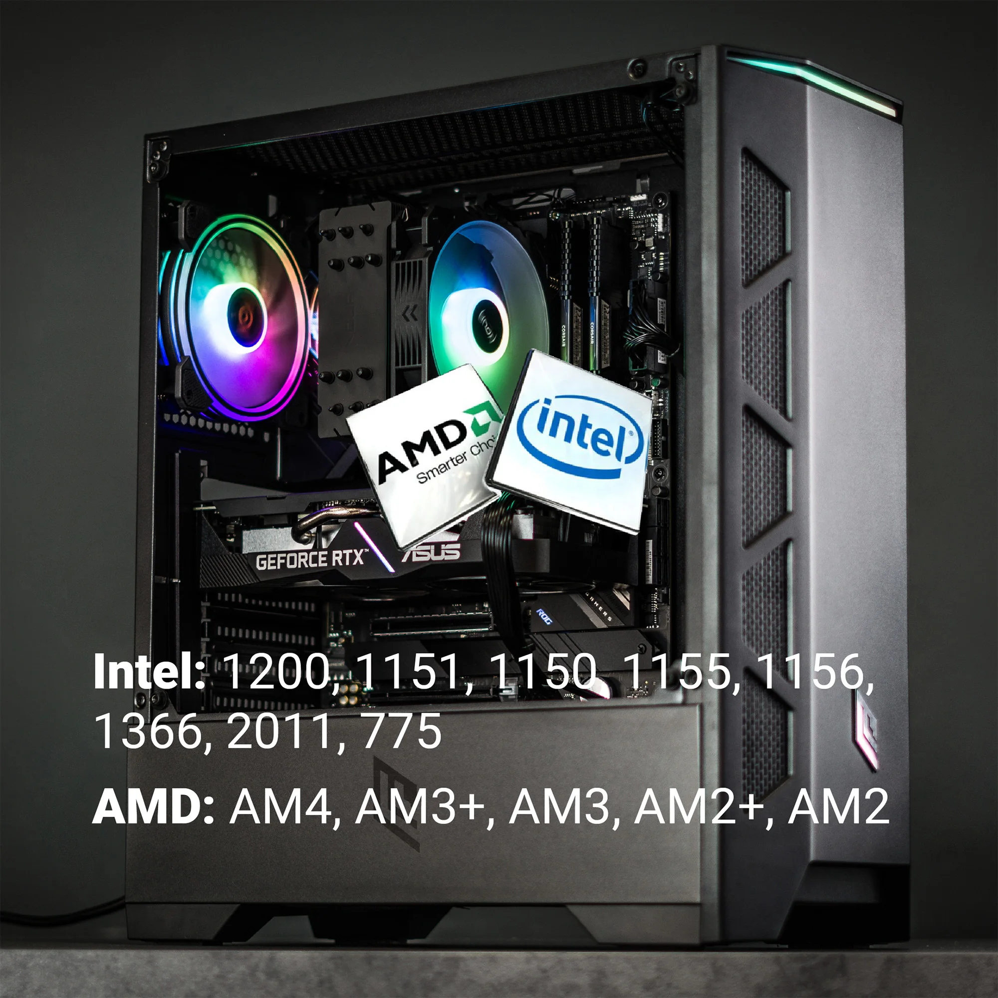 Tower Cpu Cooler Pwm 4pin 12v Computer Pc Case Fan 5v 3pin Argb 6 Heat ...