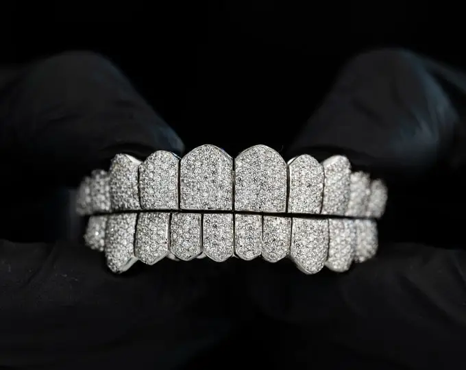 Custom Hip Hop Jewelry 14k 18k Gold Silver 925 Full Diamond Moissanite ...