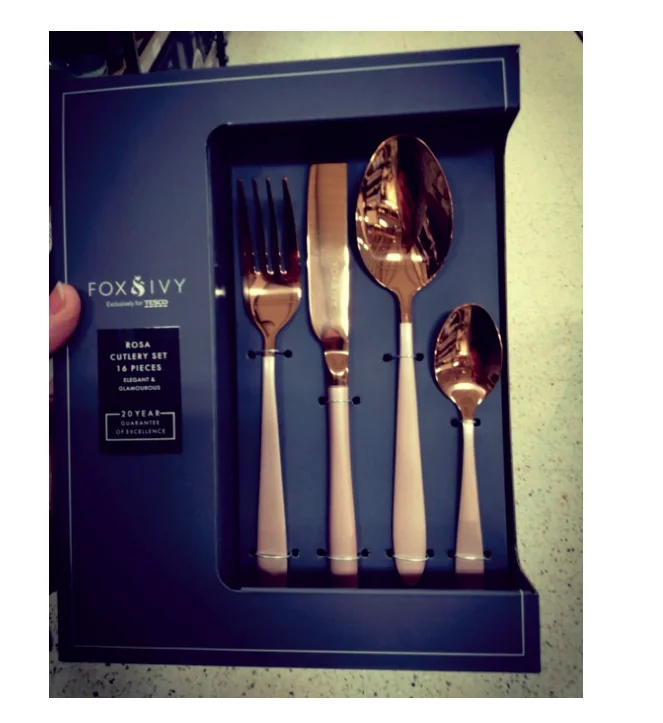 Cutlery Set Stainless Steel Flatware Spoon Knife Silverware Dining Ware ...