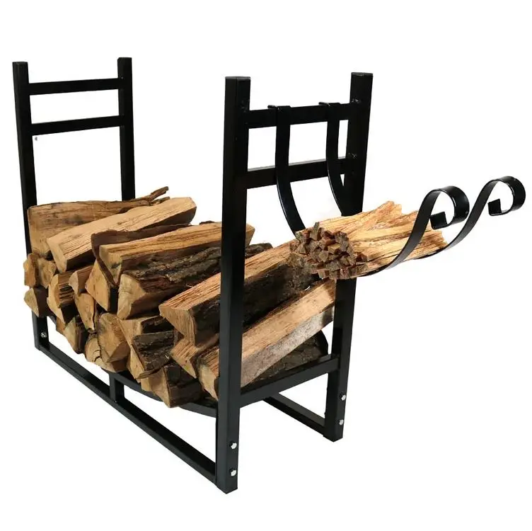 Bronze Elegant Steel Rack Log Firewood Rack Stand Holder For Home And ...