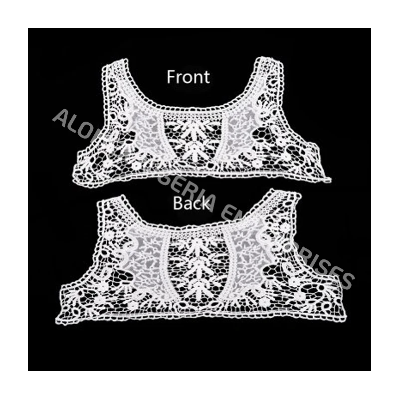 Custom Hollow 3d Polyester Lace Motifs Nigerian Chest Flowers ...