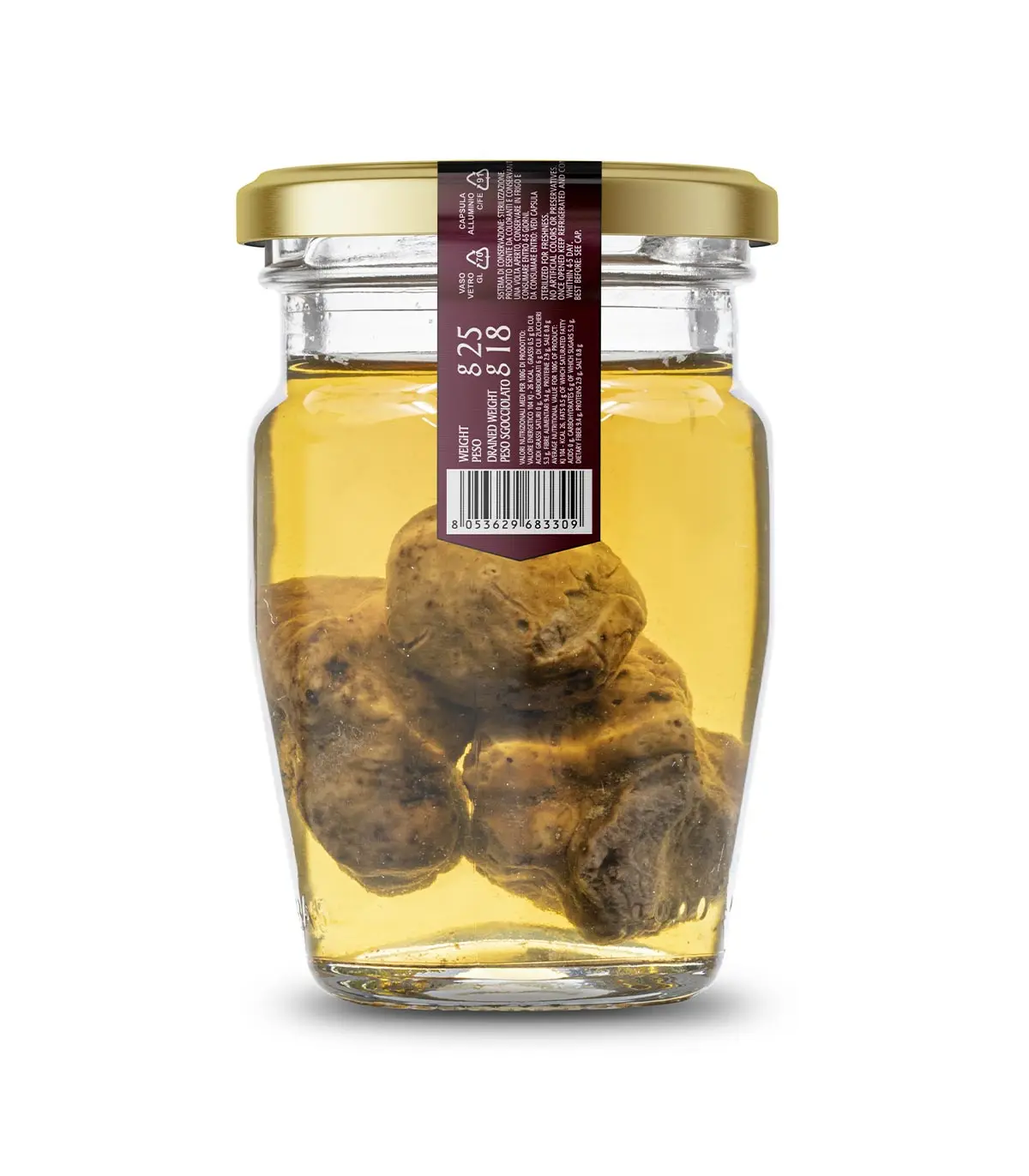 25g Whole Pure White Truffle Tuber Magnatum Pico in truffle juice Italy ...