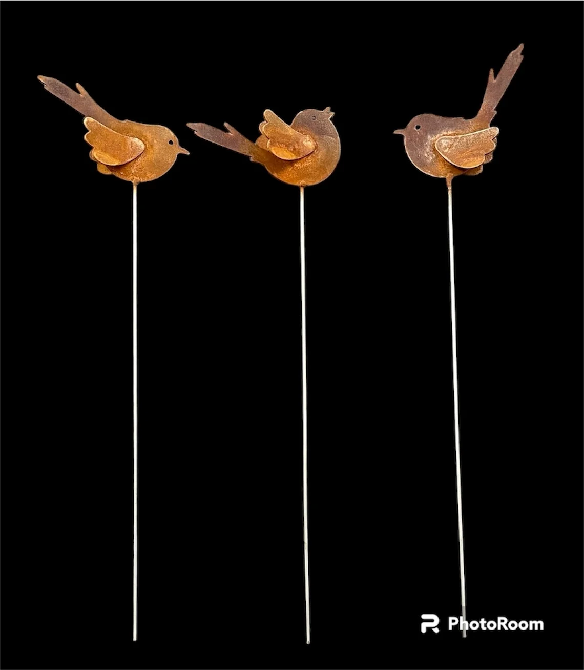 Customised Rusty Birds Kinetic Sculpture Outdoor Garden Decor Metal ...