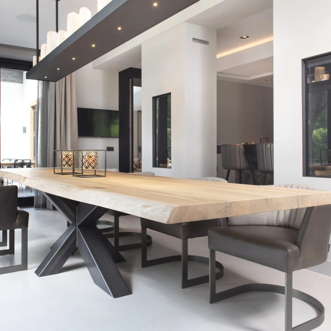 Slab Wood Dining Table Solid Natural Finish Slab Wood For Dining Tables ...