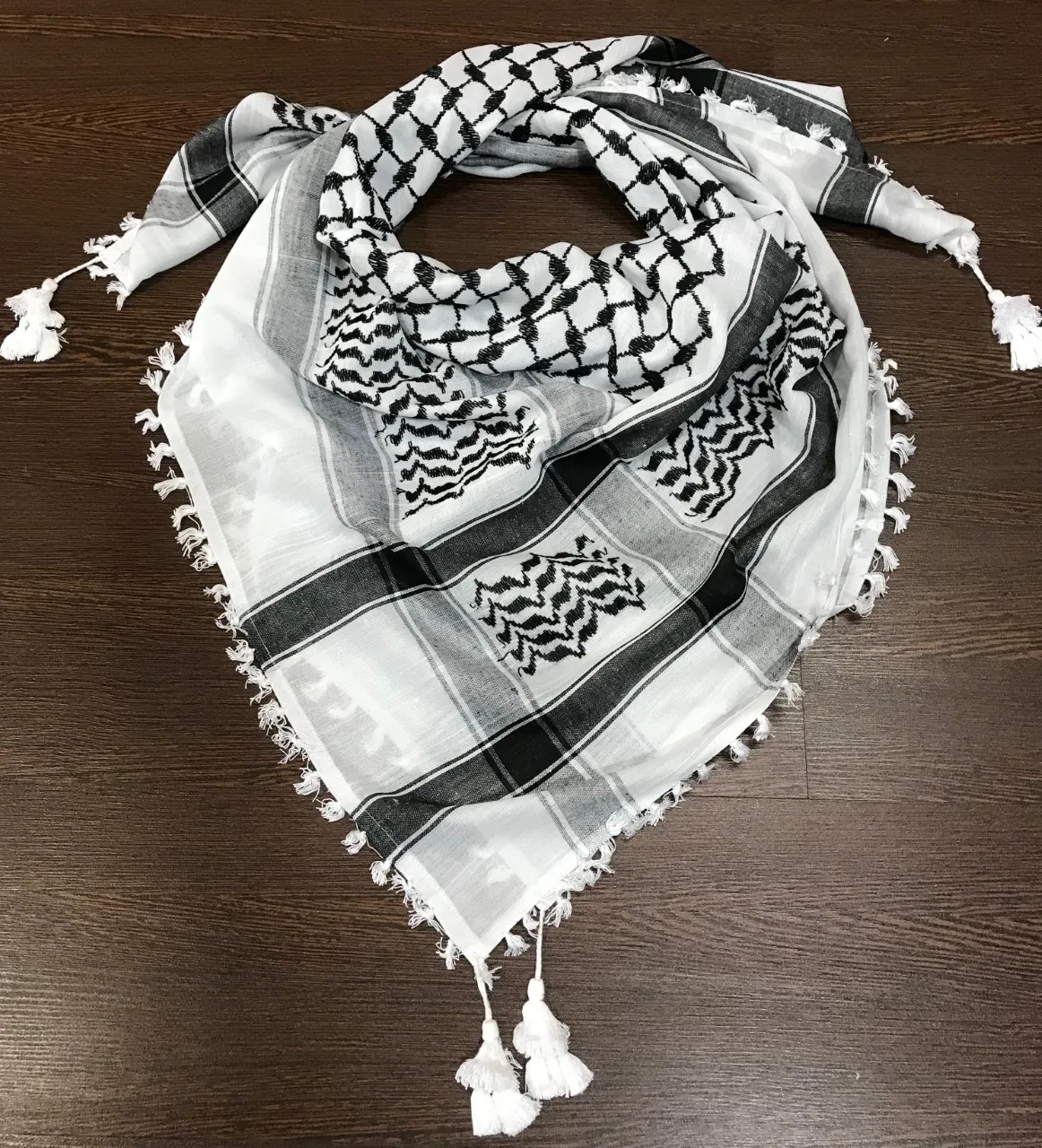 Palestine Arafat Keffiyeh Scarf - Designer Square Cotton