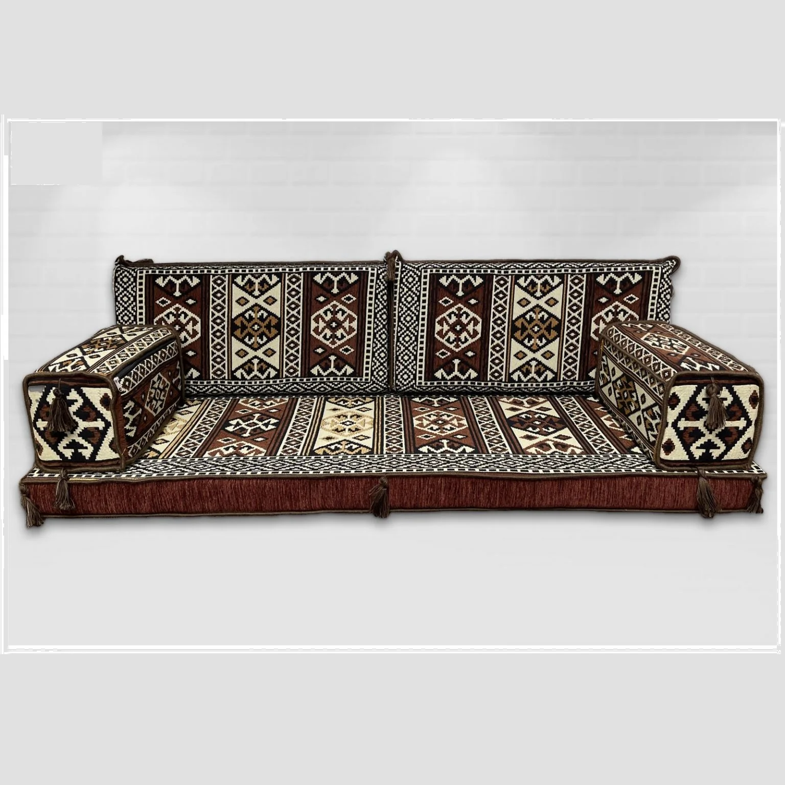 Maroon Afghan Toshak AFGHAN TUSHAK FLOOR SOFA SET Hujra Covers in ...