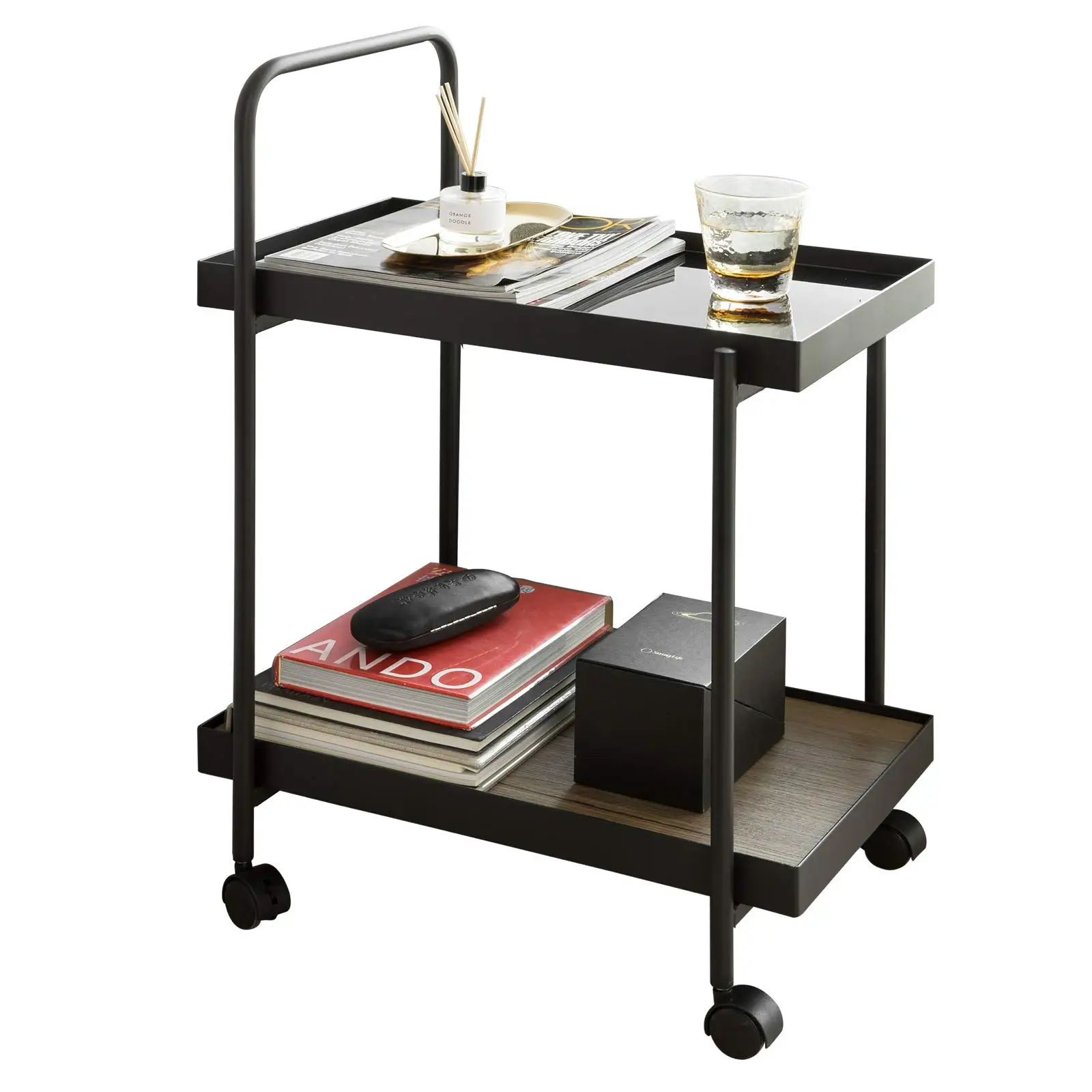 Handmade Decorative Trolley With Wheels Eco Friendly Food Coffee Or ...