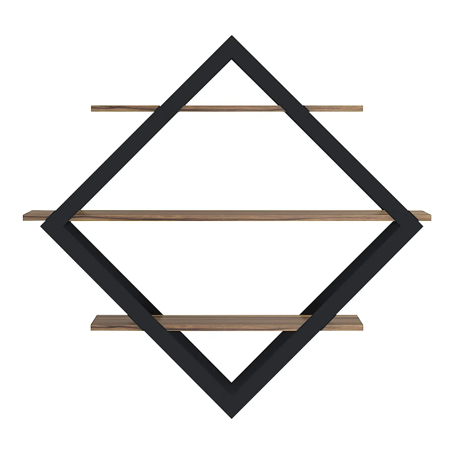 3 Tier Wall Decor Shelf Metal Wooden Rustic Decorative Hanging Entryway ...