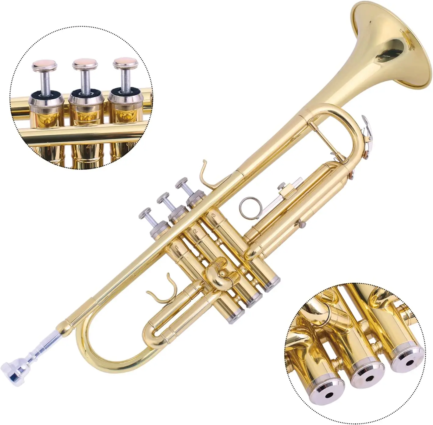 Bb Standard Trumpets for Beginner or Advanced Student Brass Trumpet ...