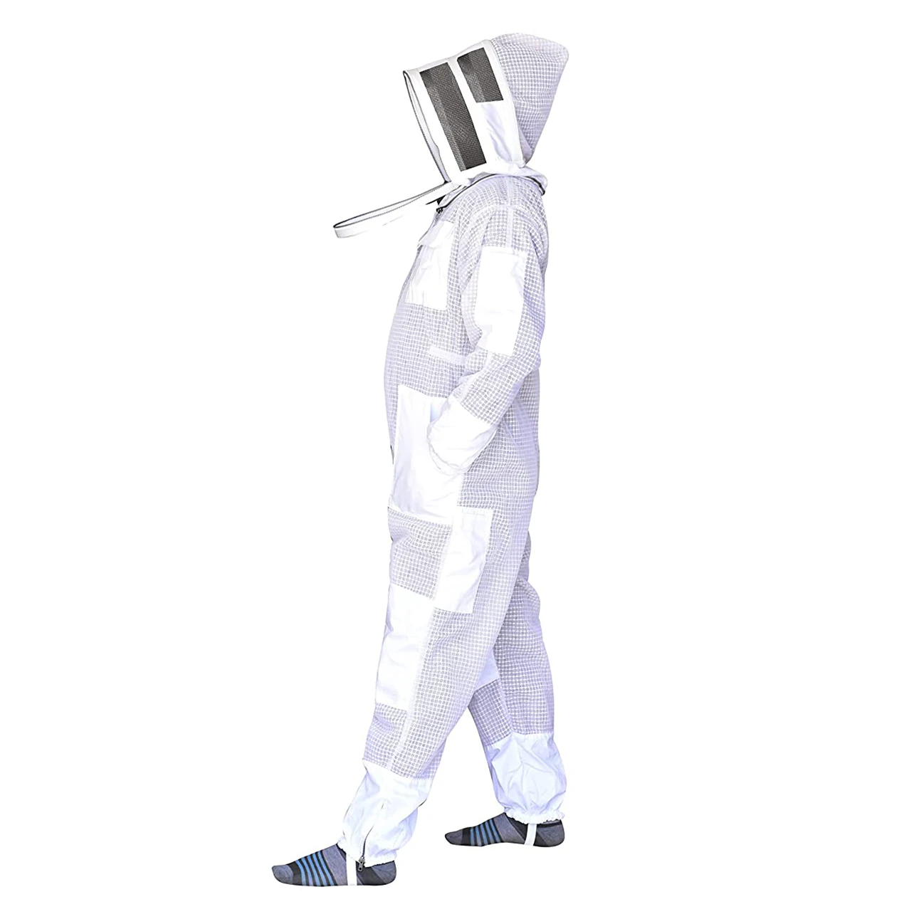 White Unisex Professional 3 Layer Bee Suit Fencing Veil Ventilated ...