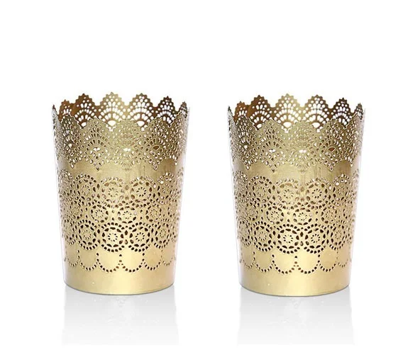 Iron Metal Set of Three Tealight Candle Holder Customized Design ...