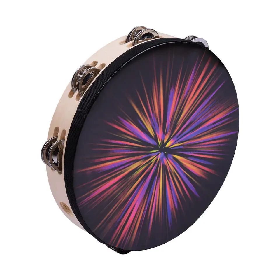 Musical Tambourine Wood Hand Held Drum Round Percussion Gift| Alibaba.com