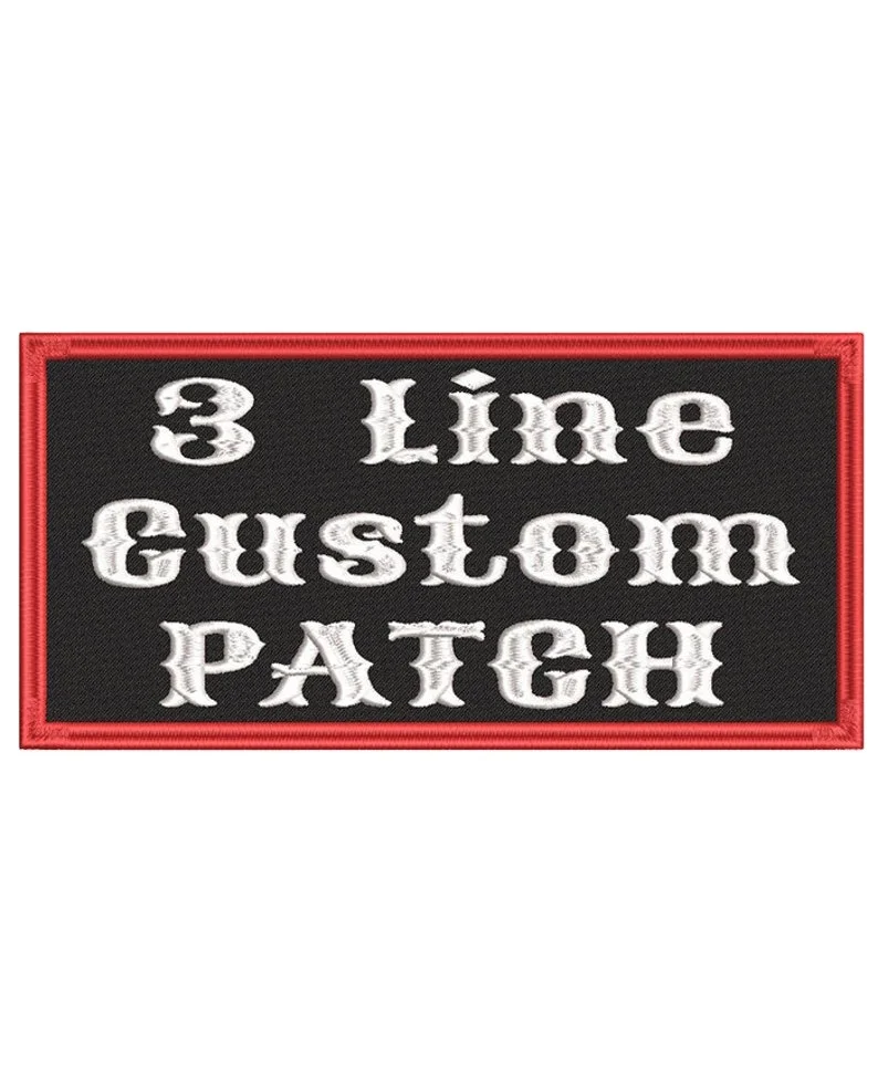 Custom 3 Line Biker Name Tag 2 Inch Embroidered Patch Trendy ...