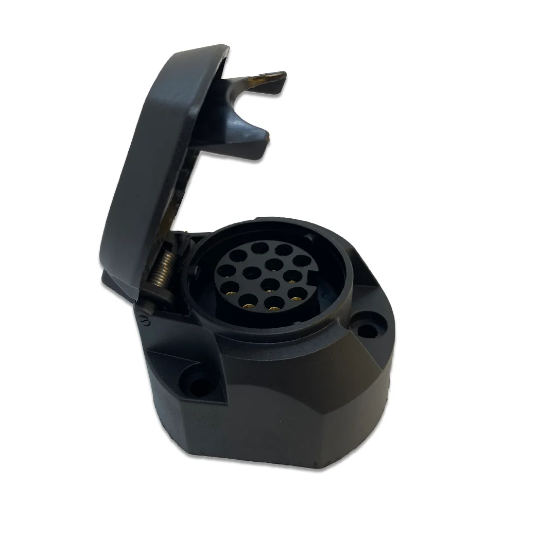 Trailer Socket Plastic 13 Poles With Screw Brass Terminal N Type Black ...