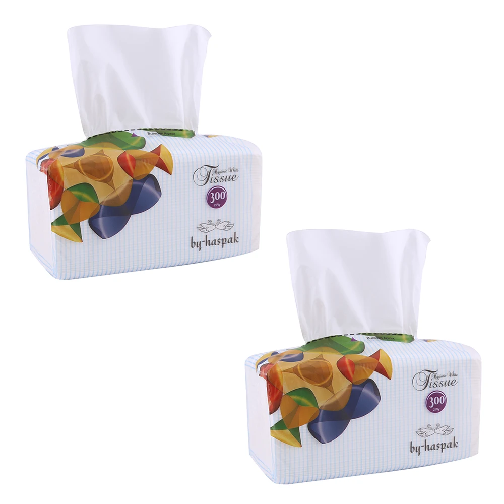 High Quality 300 Pcs Facial Tissue With Mixed Color 2 Ply Soft Tissue ...