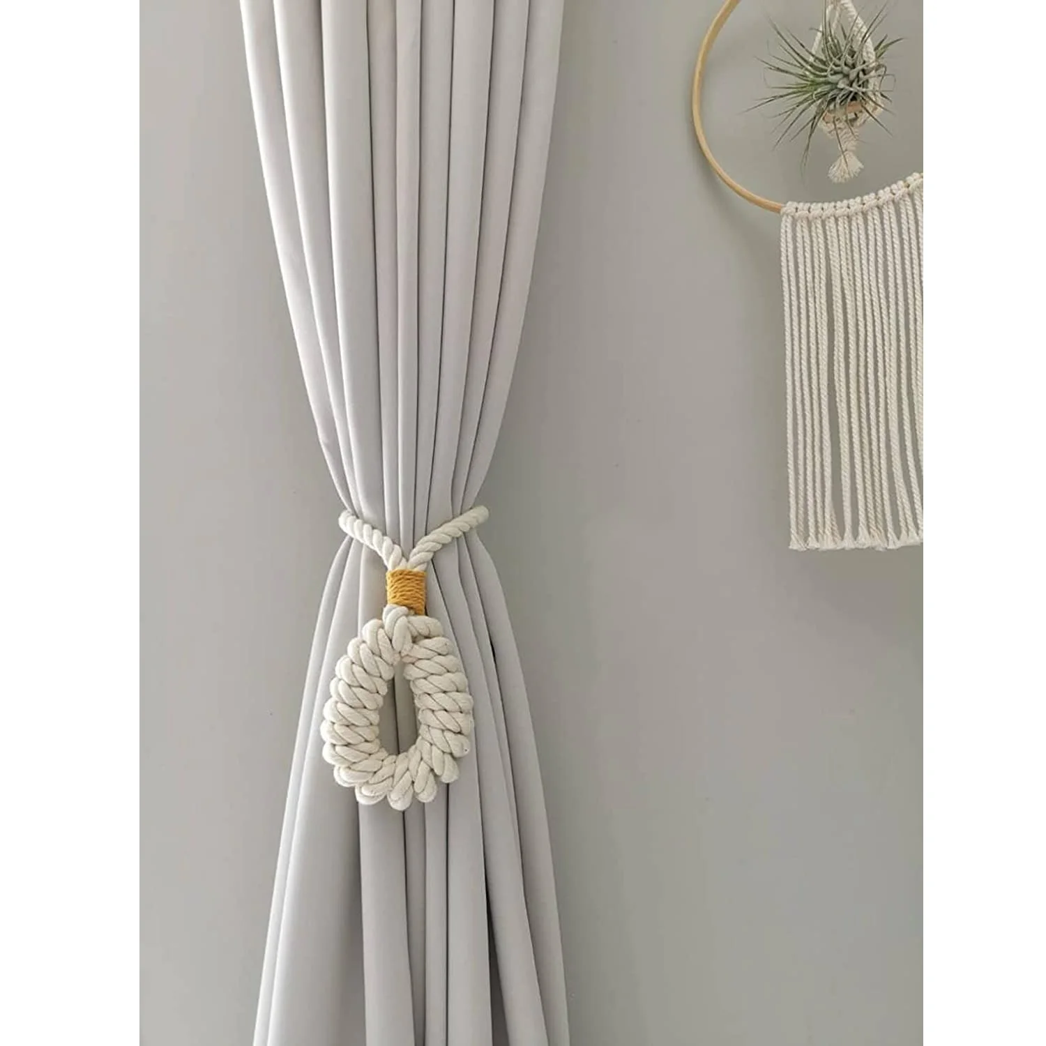 Hot Selling Macrame Curtain Tiebacks Macrame Woven Tassels Rope Curtain ...