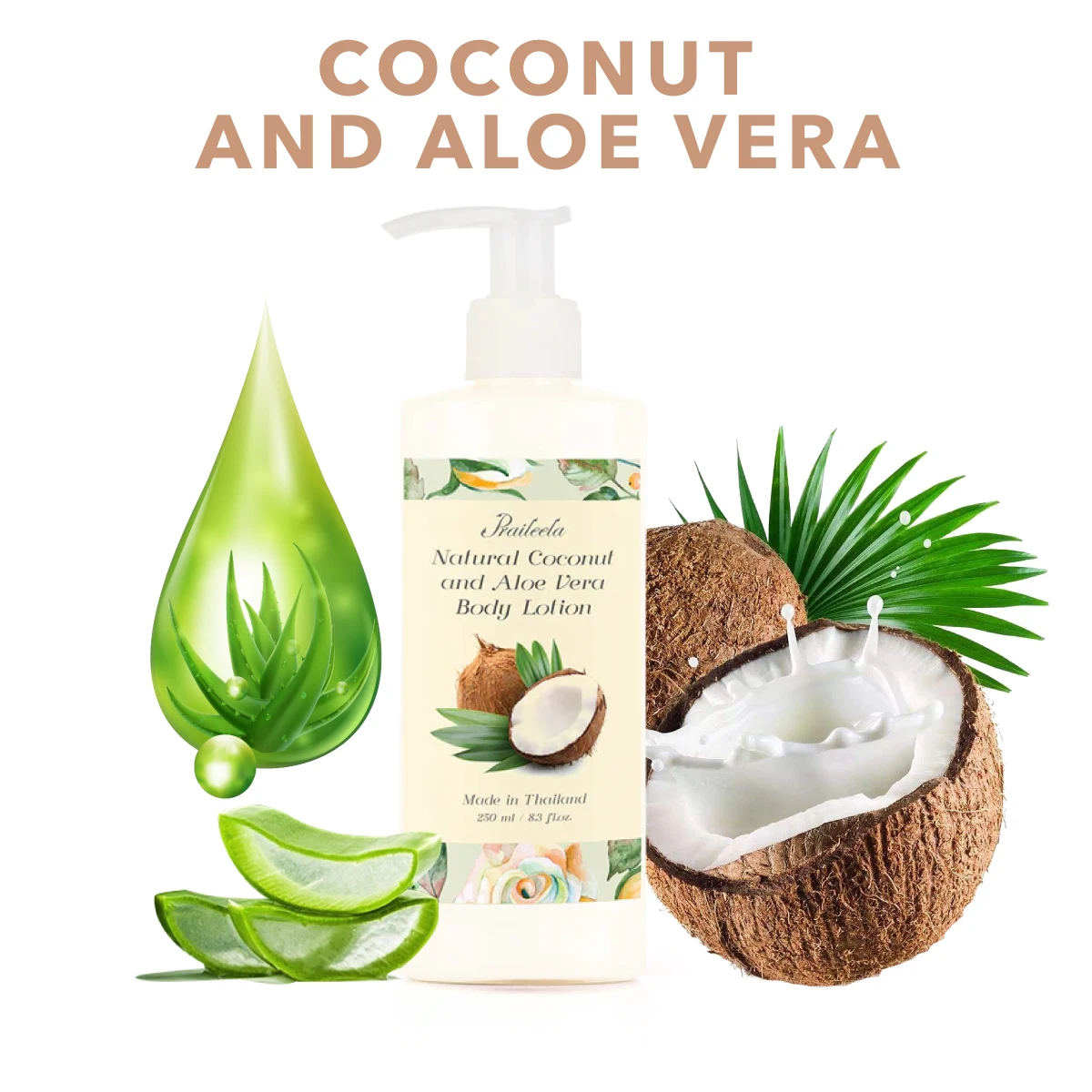 Thailand Luxury 250ml Coconut And Aloe Vera Body Lotion Deep ...