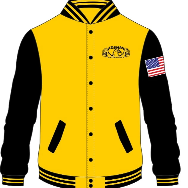 Varsity College Letterman Jacket Customize Logo Embroidery Body Sleeve ...