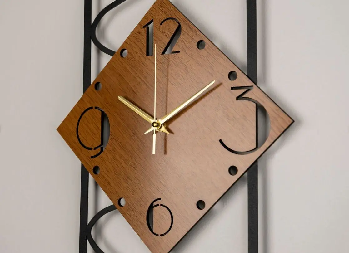 Rectangular Wall Clock Modern For Unique Vertical Wall Clock Vector ...