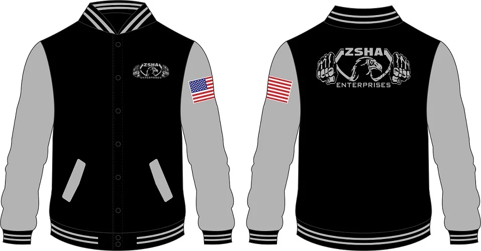 Varsity College Letterman Jacket Customize Logo Embroidery Body Sleeve ...