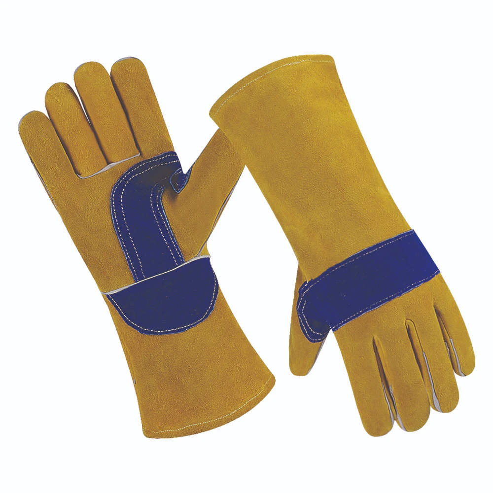 Heavy Duty Premium Cowhide Split Leather Apron Palm Protection On Palm ...