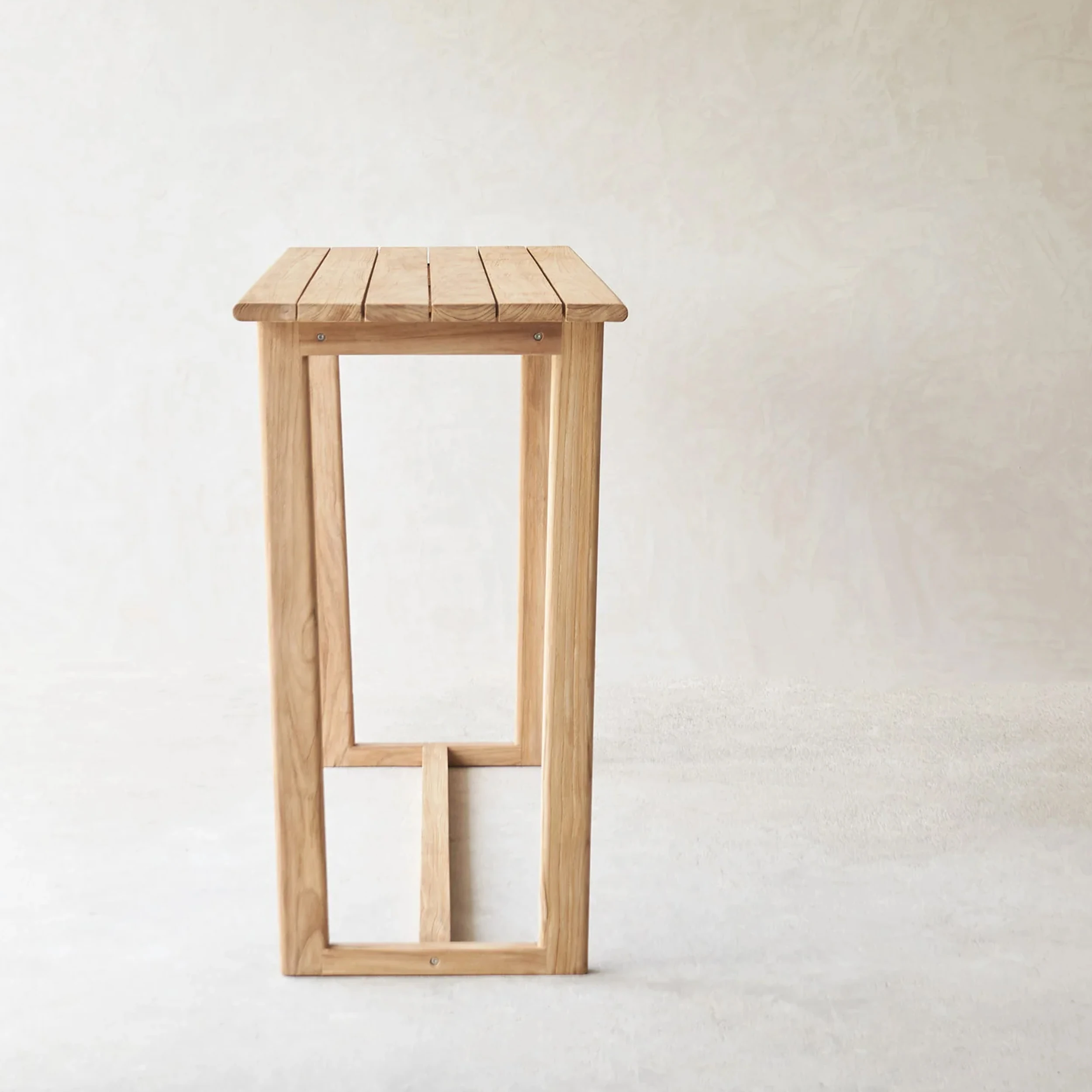 Minimalist Desain Solid Teak Wood Outdoor Square Bar Table - Aham ...