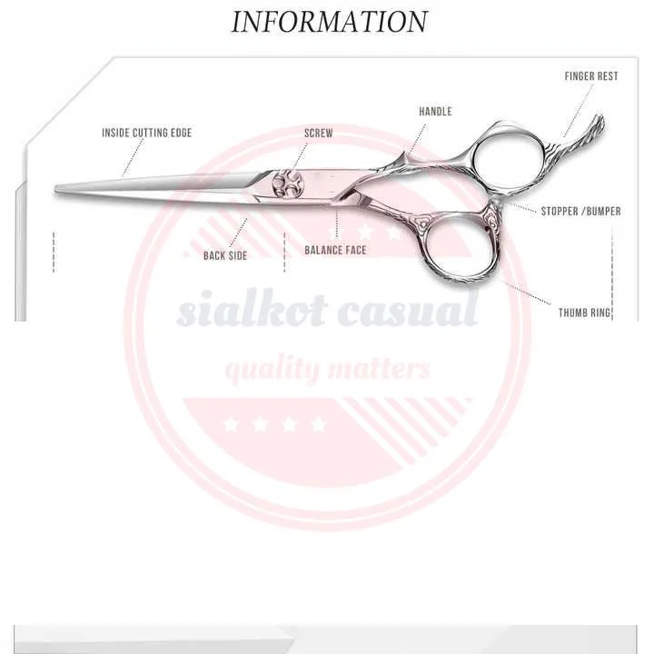 Left And Right Handed Dog Grooming Scissors Straight Cat Pet Hair ...