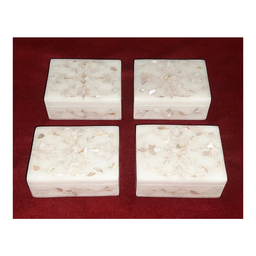 High Quality White Precious Stone Marble Inlay Work Rectangular Shape ...