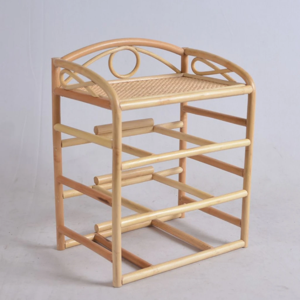 Multifunctional Storage Rack With 3 Drawers Rattan Wicker Basket ...