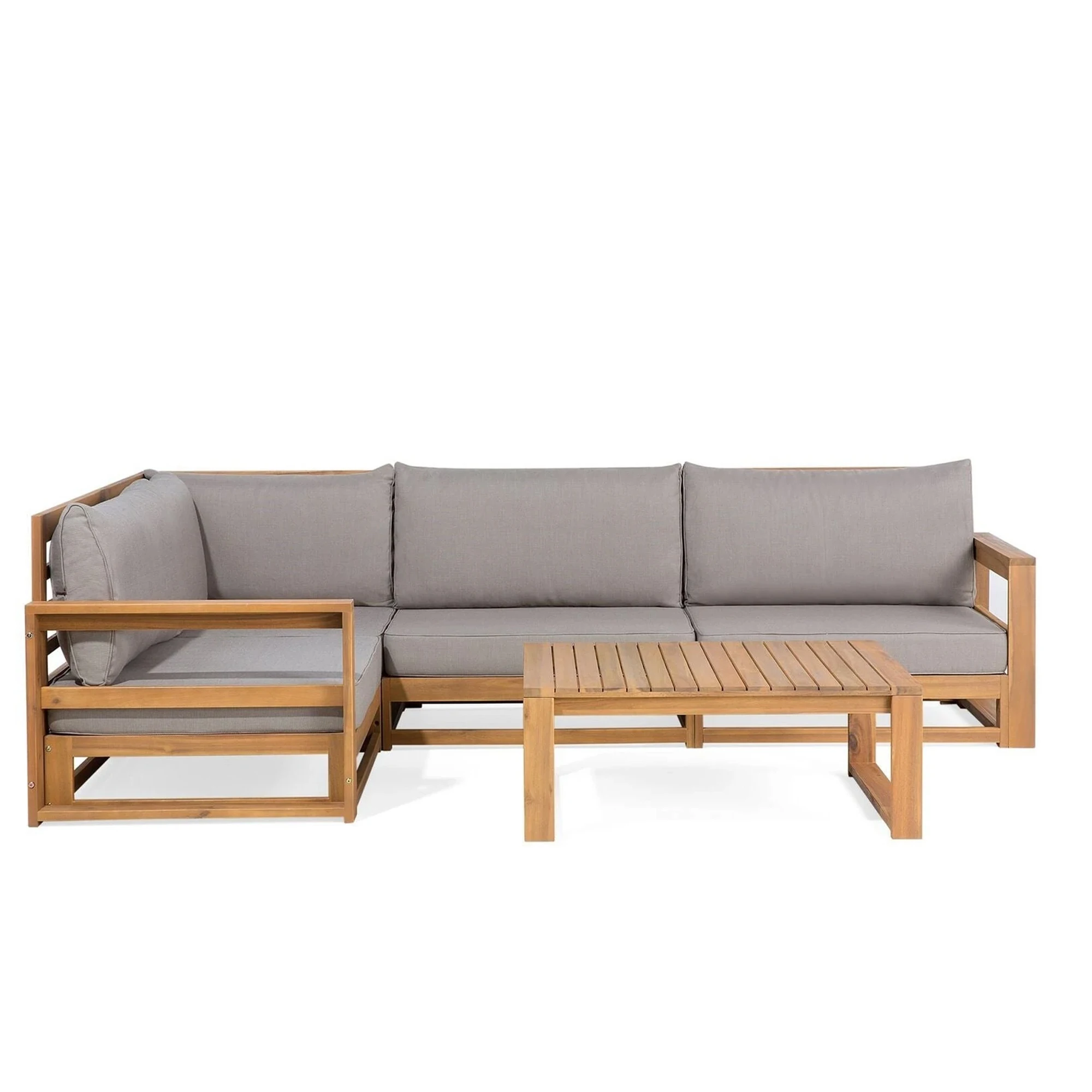 Patio Garden Wooden Sofa Set L-Shape - Tish Outdoor Furniture