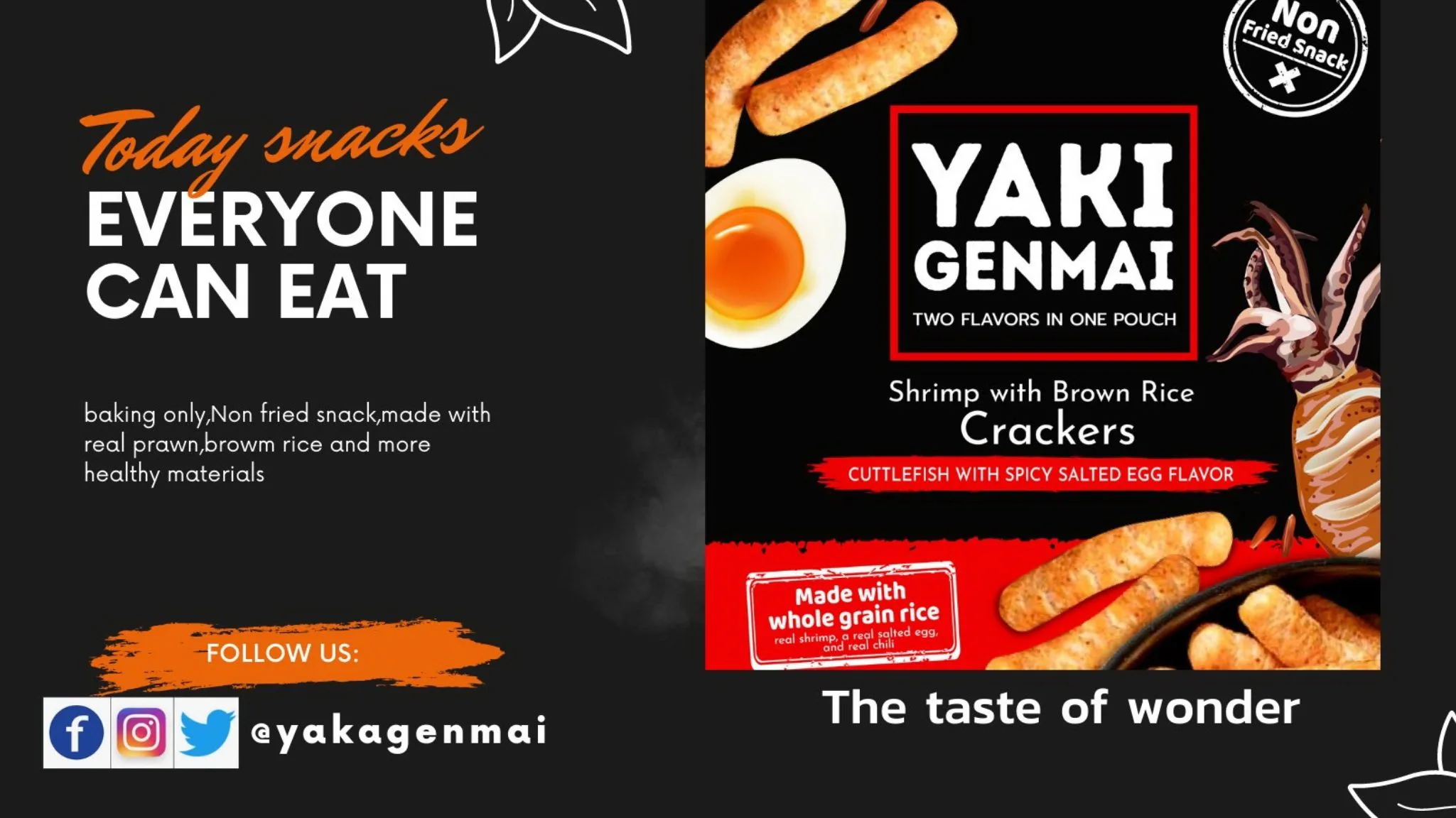 Prawn Rice Crackers Snack From Thailand Brand Yaki Genmai Cuttlefish ...