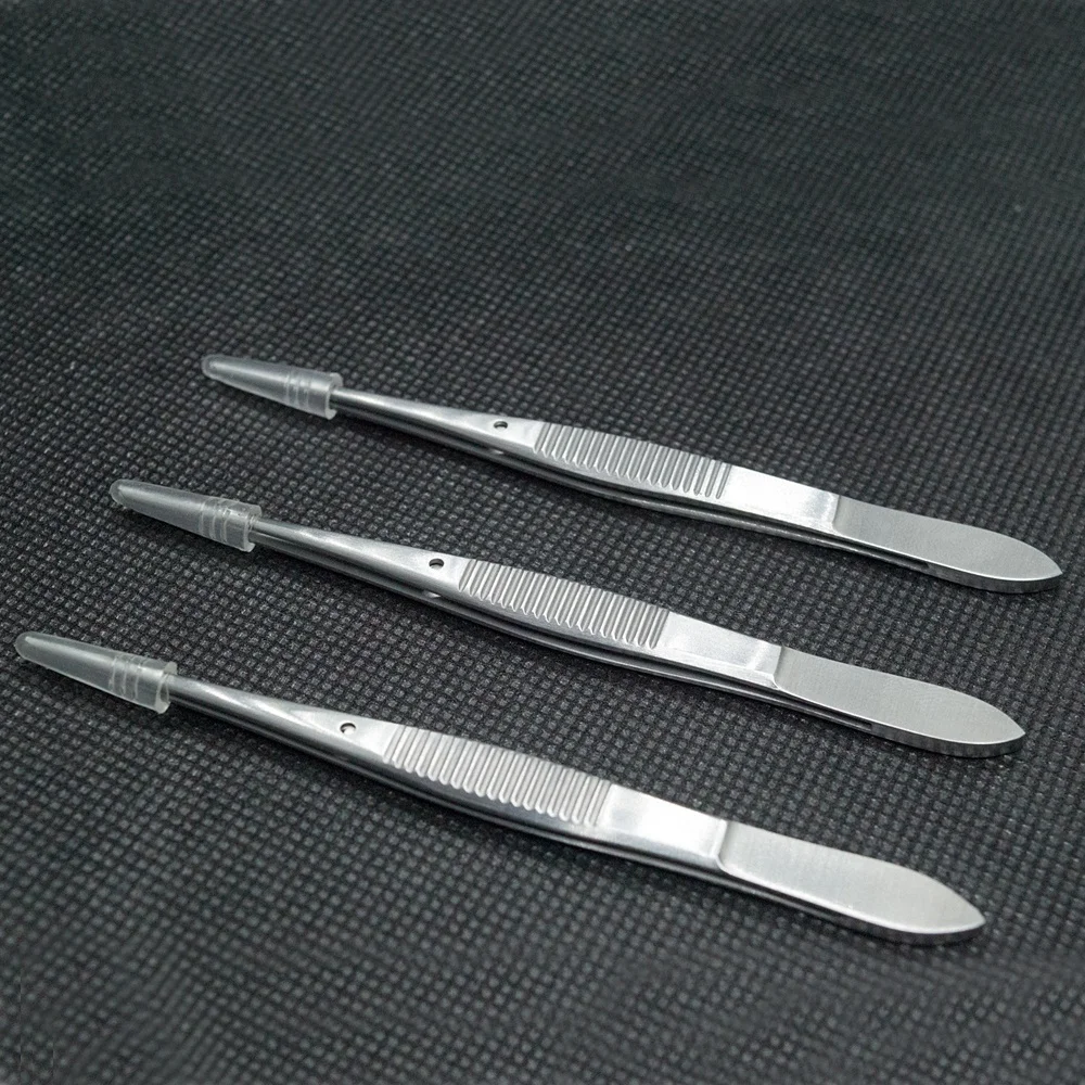 Iris Tissue Forceps Straight Fine Point 1/2 Teeth Standard Grade ...