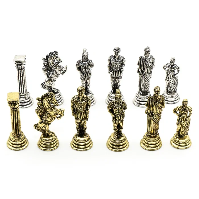 Solid Brass Luxury Gold & Silver Chess Set Metal Chess Pieces With ...