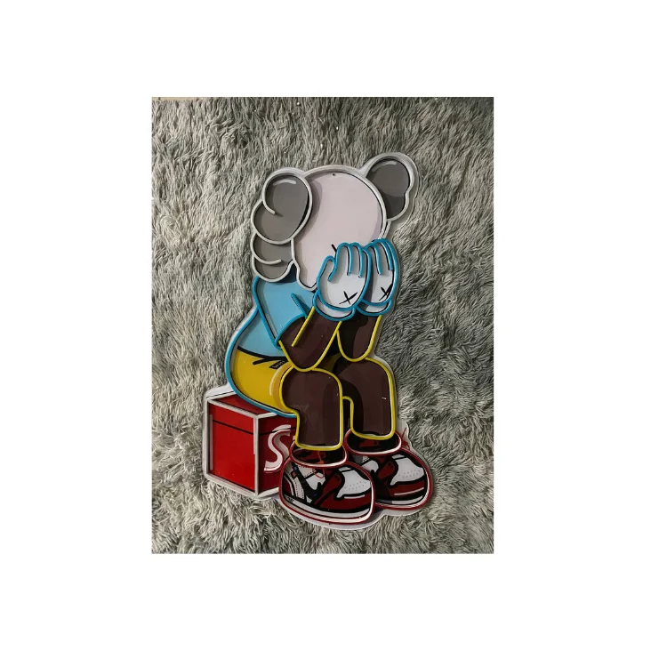 Kaws Crying Led Neon Sign Neon Sign Custom Home Decor Gift Neon Light ...