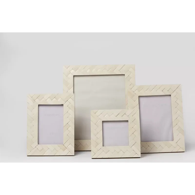 Cream Chervone Bone Inlay Mdf Photo Frame By Wonder Overseas - Buy ...