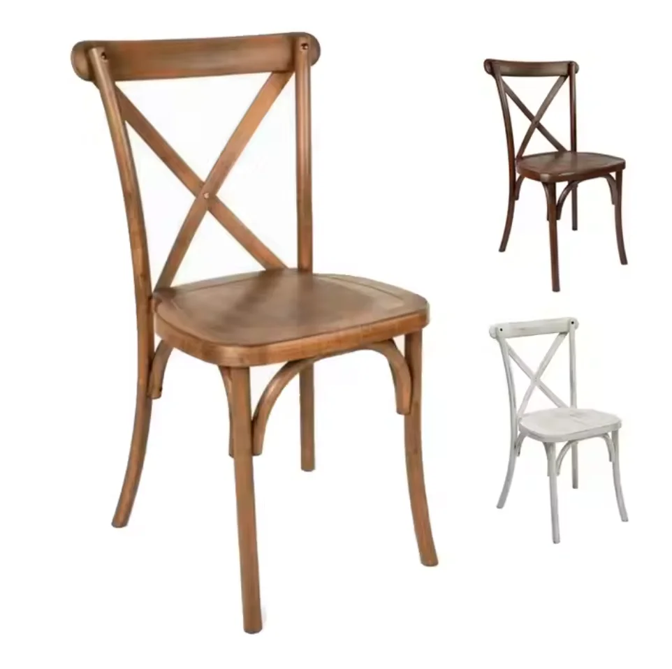 Commercial Stackable Banquet Chairs with Wooden Seat and Backrest Heavy ...